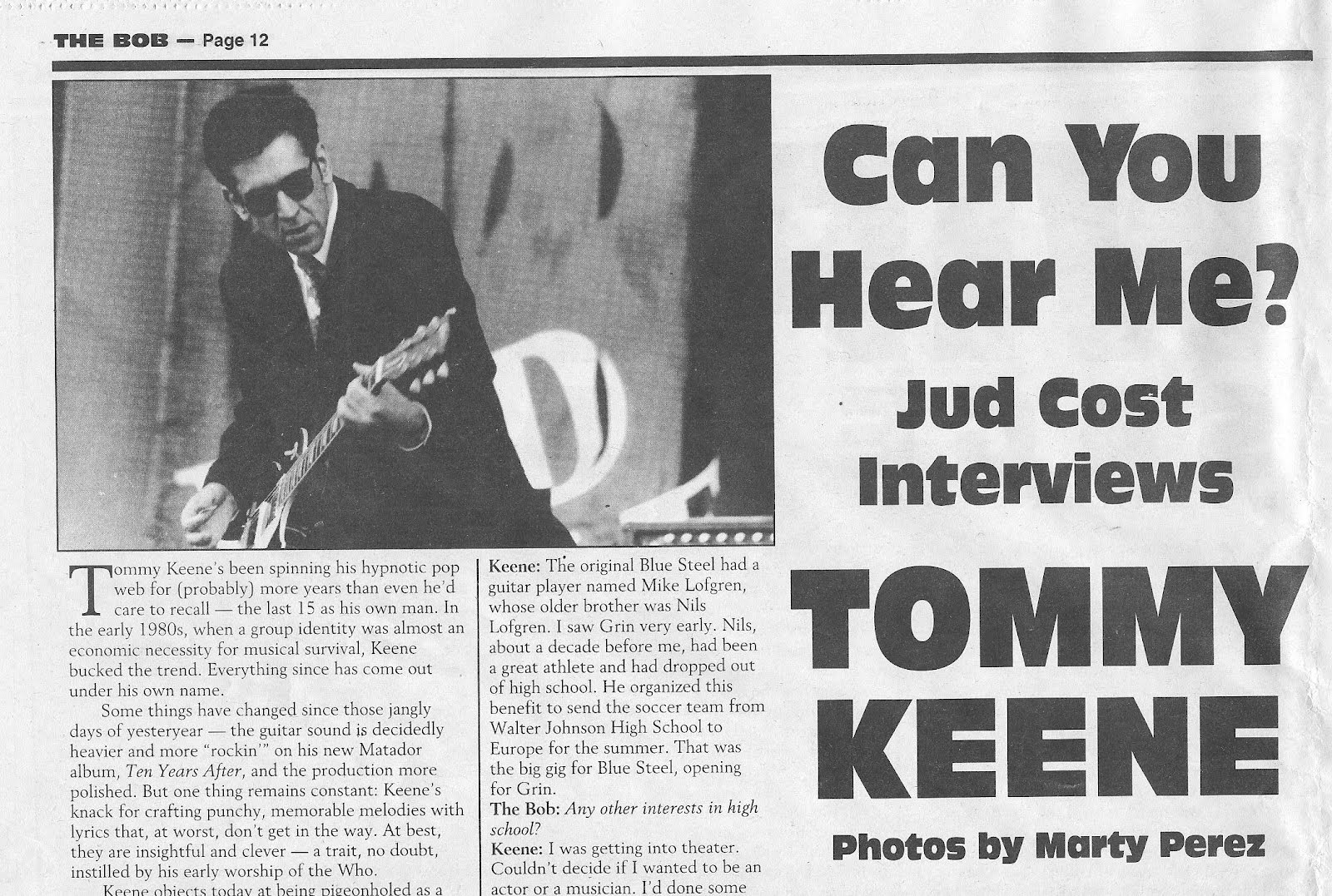 Accelerated Decrepitude: The Bob interviews Tommy Keene