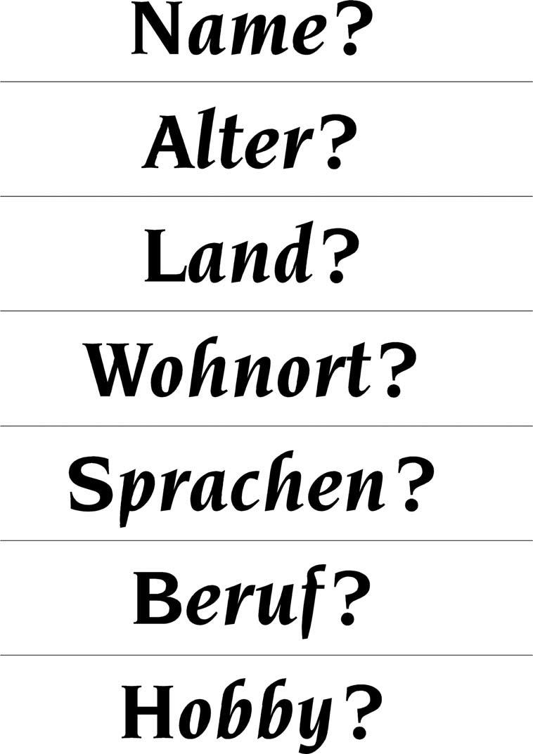 Deutsch A2: sich vorstellen