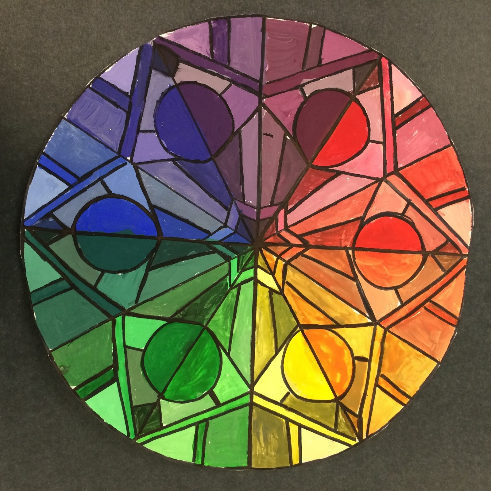 Mrs. Wille's Art Room: Advanced Art color wheel kaleidoscopes