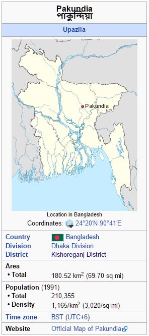 Kishoreganj District: Further Information Of Pakundia Upazila in ...