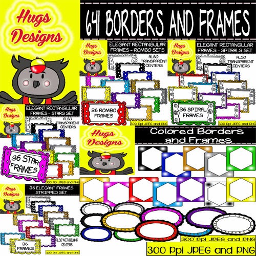 Hugs Designs: Find this mega bundle full of templates and borders for ...