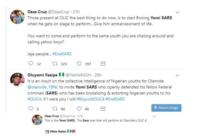 Olamide Slammed For Inviting Yomi Sars To Perform At OLIC 4 - TRIBUNALVIBEZ