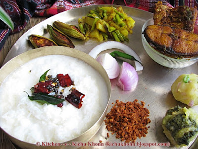 Kitchene Kichukhonn : Pakhala or Paanta bhaat or Fermented rice and water ... going back to ...