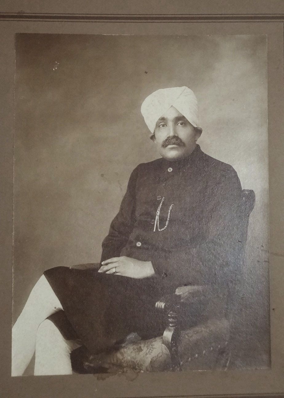 Indian Upper Class Man Sitting on a Chair - Old Indian Photos