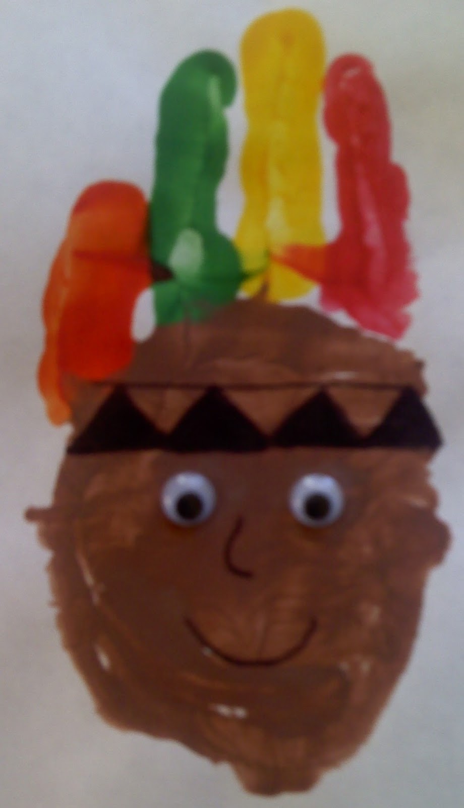 Crafts For Preschoolers: Hand Print Native American