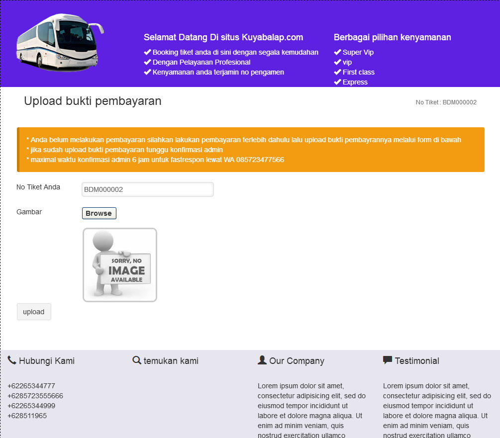 Download source code pemesanan tiket dan tempat duduk bus berbasis web dengan php dan mysqli ...
