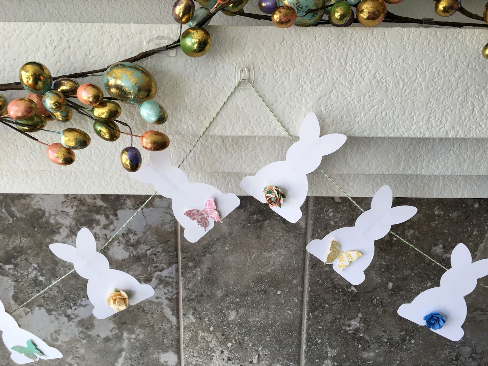 Simple DIY Easter Bunny Banner - This Bittersweet Life