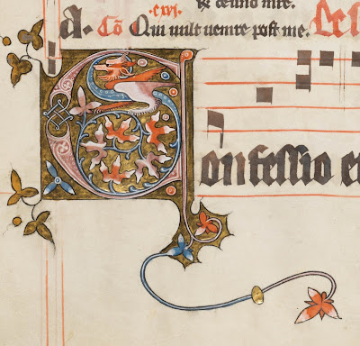 Medieval Letters: Letter D from graduale