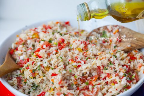 Trinidad Buljol (Salted Codfish Salad) and a story about Nana