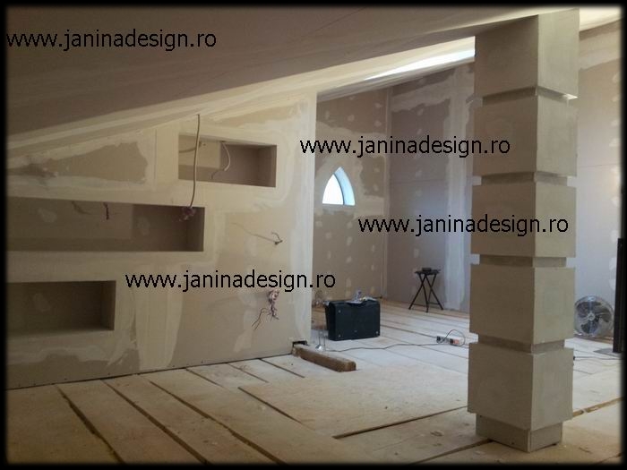 Amenajari interioare pereti rigips montaj tavane gips carton zugraveli ...