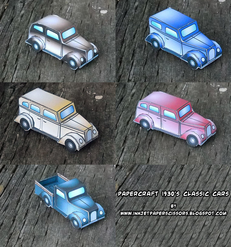 Ninjatoes' papercraft weblog: Pulp Motors papercraft 1930's cars!