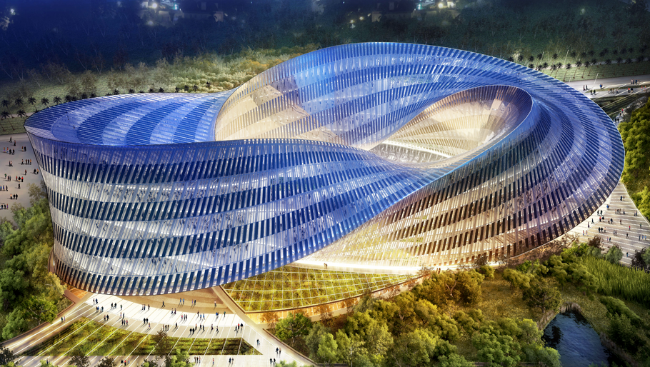 Futurix: Swallow's Nest: centro culturale come nastro di Möbius, a Taiwan