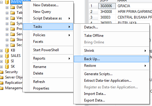 CARA MUDAH BELAJAR DATABASE: Cara Melakukan BACK UP Database pada SQL ...