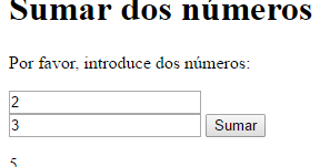 Alto Código: Sumar dos números en Javascript