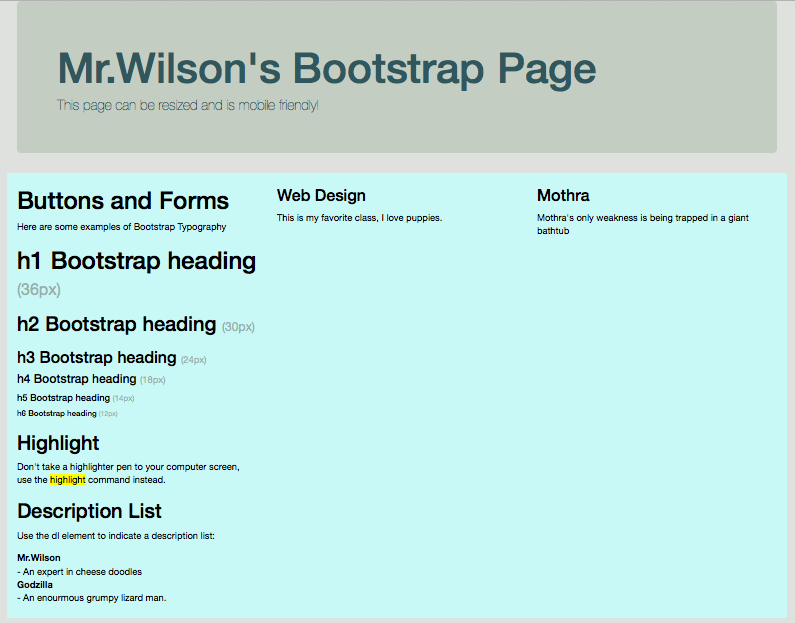 Mister Wilson's Web Design Class: Learning Bootstrap: Bootstrap ...