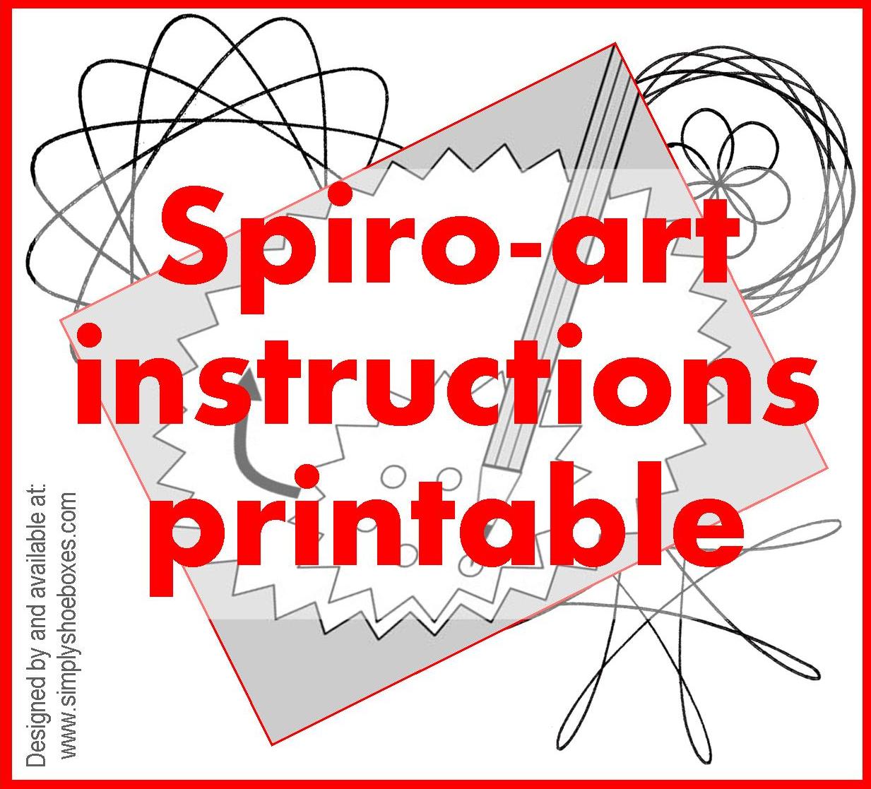 Simply Shoeboxes: Spiro-art How-to Printable for OCC Shoeboxes