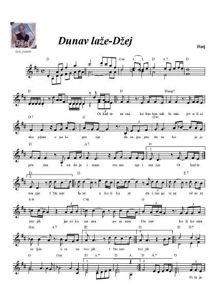 NOTE | DOMACE I STRANE: DUNAV LAŽE NOTE AKORDI TEKST