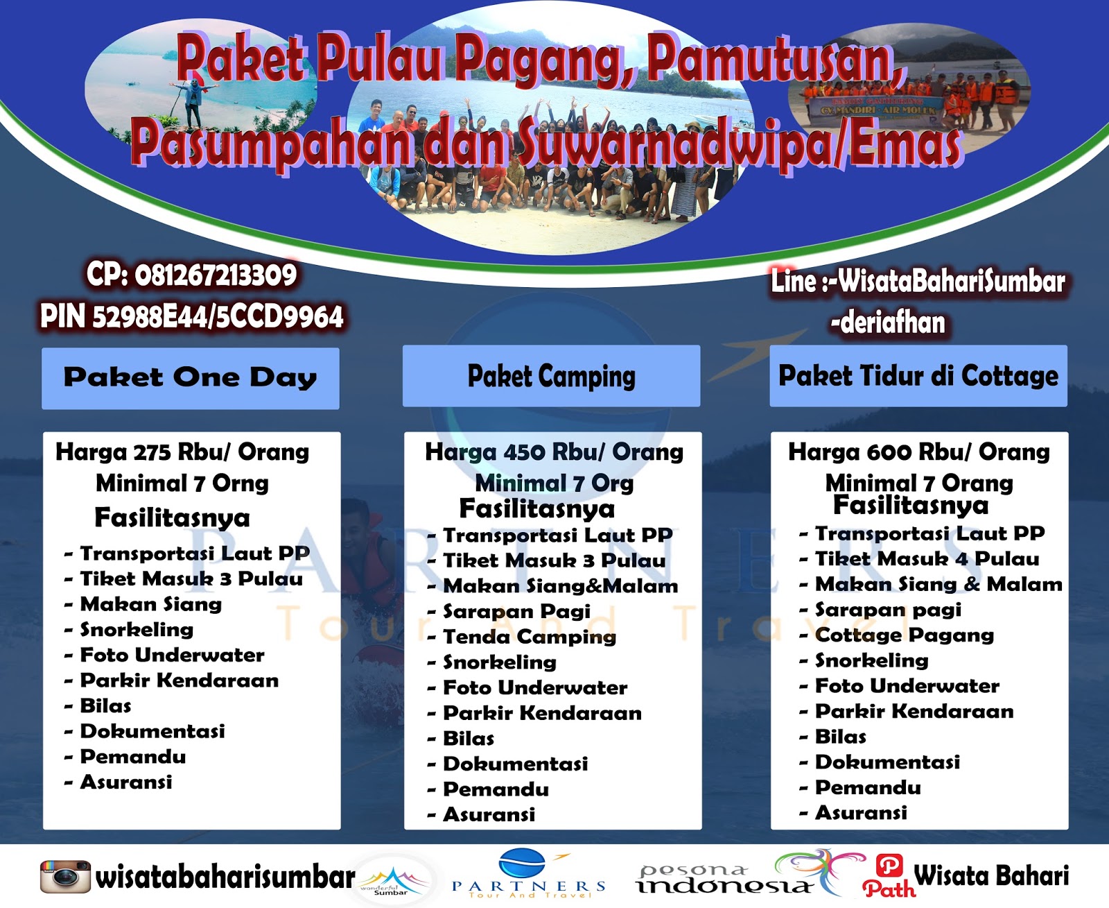 Paket Liburan Pulau Pagang, Pamutusan dan Pasumpahan ~ Afhan Tour & Travel