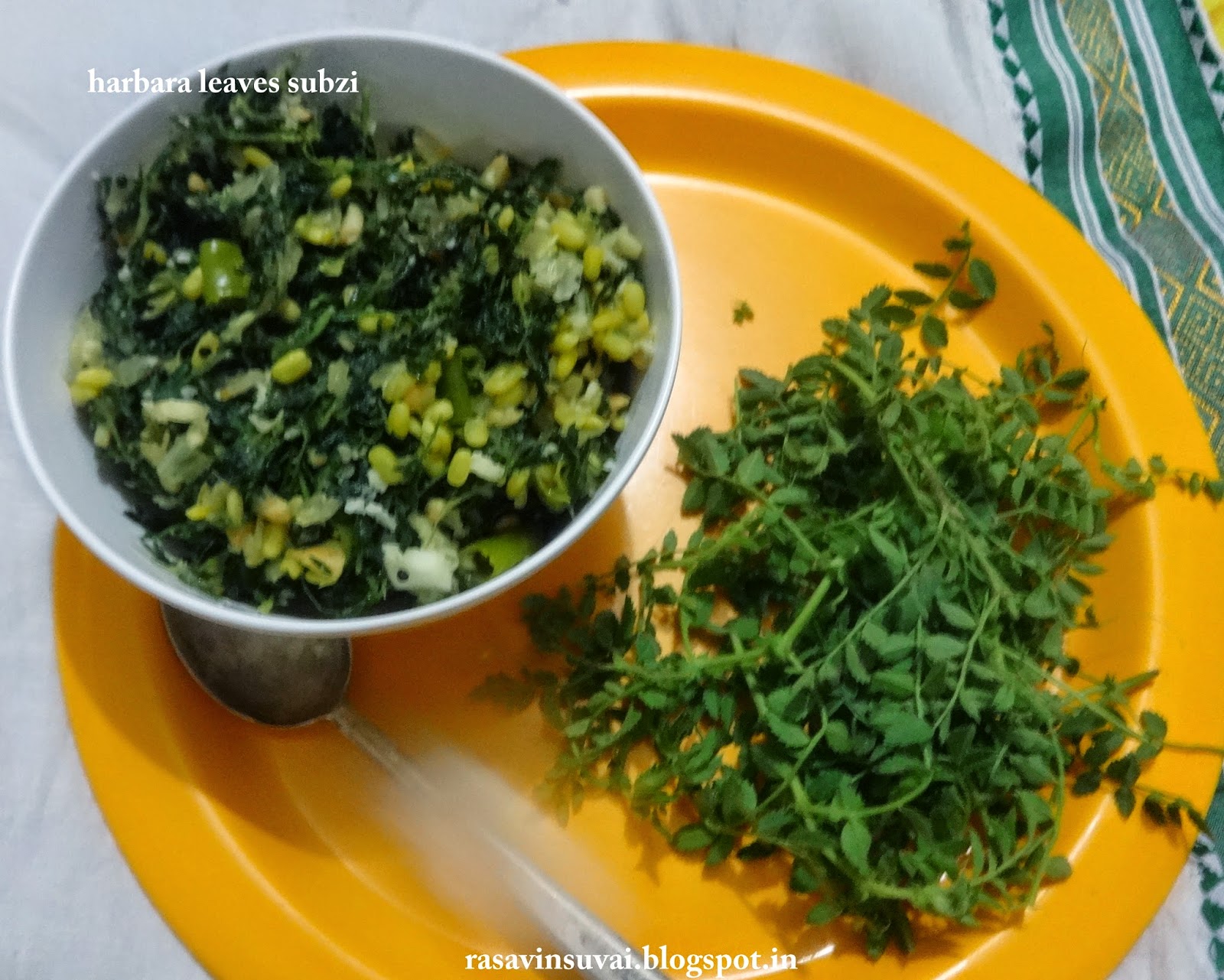 Raji Ramakrishnan : HARBARA LEAVES SUBZI