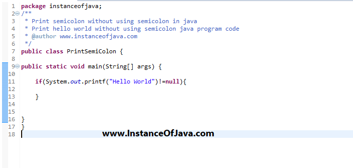 Print Semicolon Without Using Semicolon In Java InstanceOfJava print-semicolon-without-using-semicolon-in-java-instanceofjava