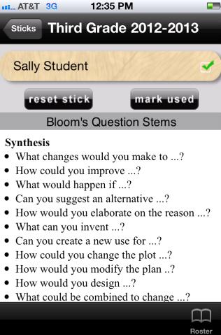 An Apple For The Teacher: Stick Pick - An app that lets you ...
