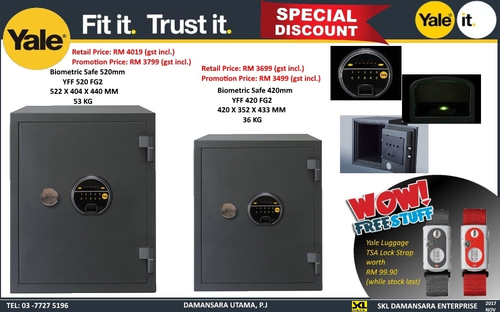 [WTS] Yale Document Fire Safe YFM520FG2