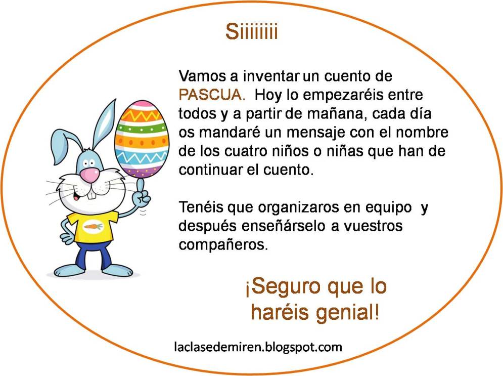 LA CLASE DE MIREN: mis experiencias en el aula: EL CONEJO DE PASCUA NOS ...