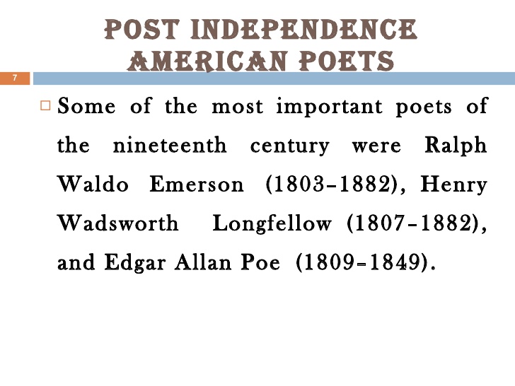 English Literature : 20th Century American Poetry