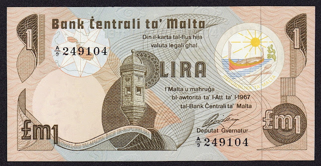Malta 1 Maltese Lira banknote 1979|World Banknotes & Coins Pictures ...