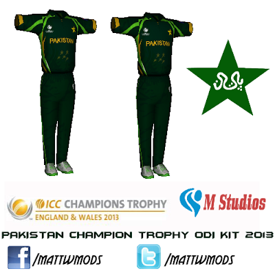 Pakistan Champions Trophy Kit(With Sweater) 2013 for EA Cricket 07 | EA ...
