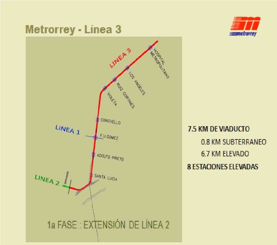 Linea 4 Del Metro Monterrey / Promete Samuel Garcia Linea 3 Y 4 Del ...