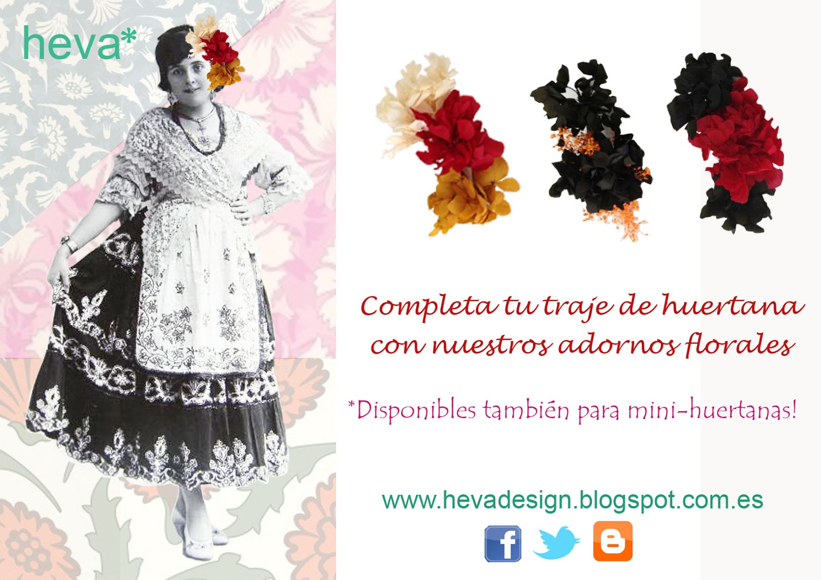 heva: Completa tu traje de huertana con nuestros adornos florales