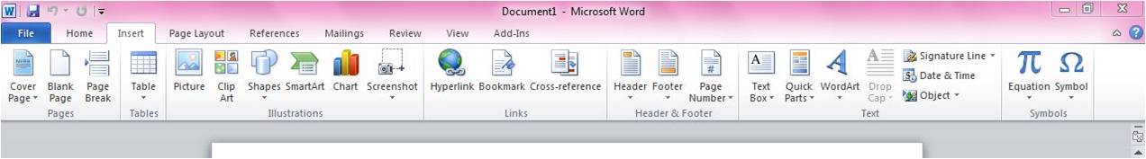 ARIFAH: FUNGSI MENU INSERT PADA MICROSOFT WORD DAN MENYISIPKAN OBYEK ...