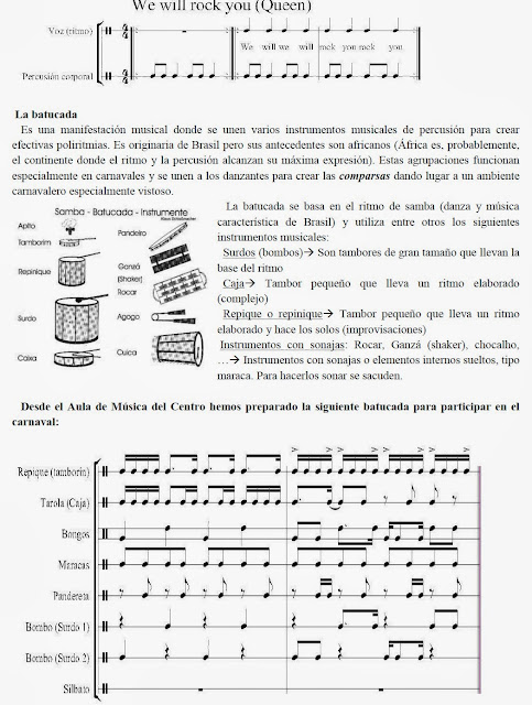 EL Blog de Música del Cole: BATUCADA NIÑOS E INSTRUMENTOS