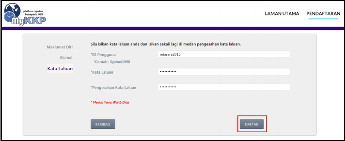 Cara Daftar Pengguna Baru Sistem Portal MyKKP