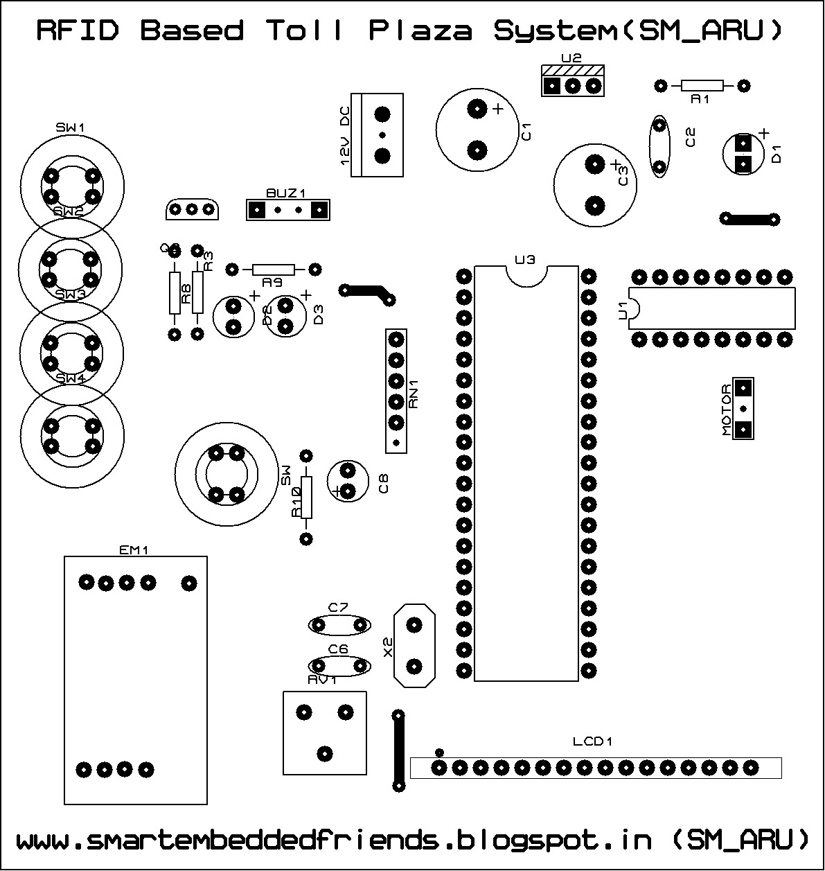 Shri Embedded Projects: RFID Based Toll Plaza System using 8051 Based Micro controller