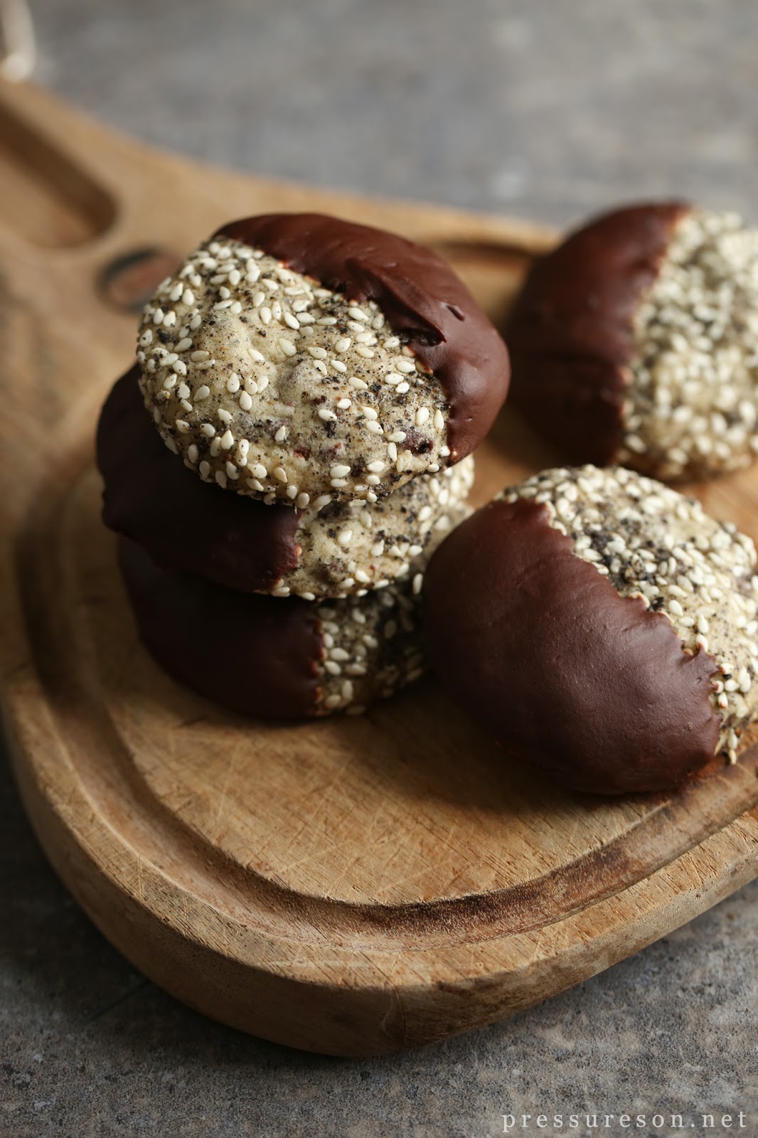 Black Sesame Chocolate Chip Cookies - Fit Happy Foodie