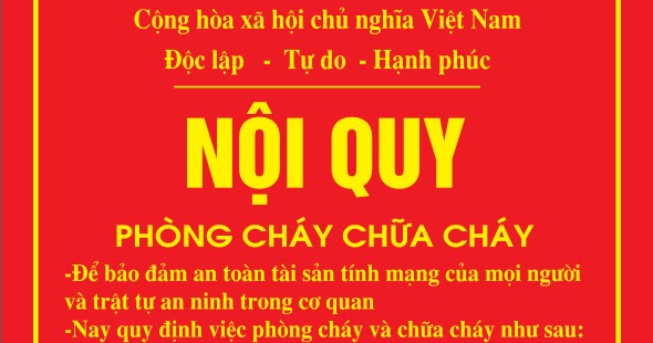 Nội Quy Phòng Cháy Chữa Cháy Pccc File Vector Công Ty In ấn
