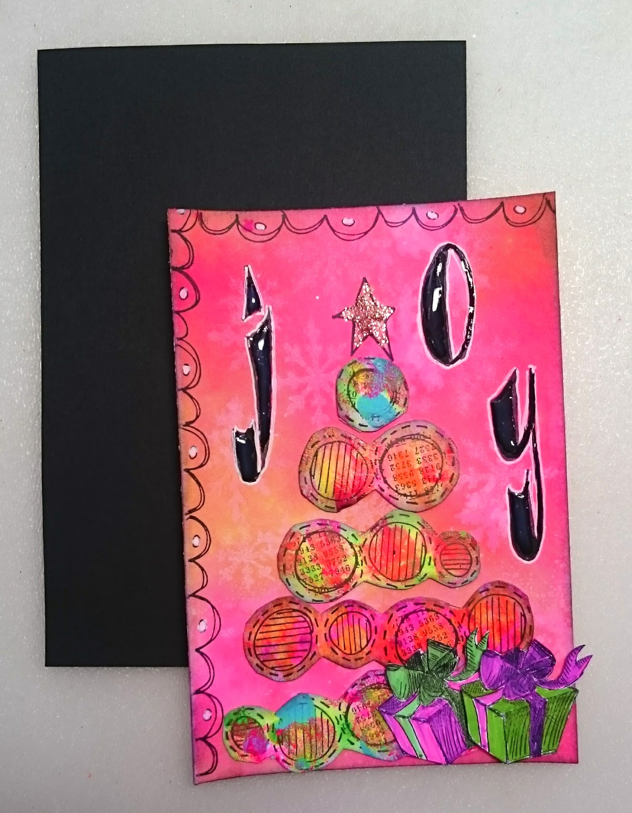 Stamps and Stencils : Dylusions Christmas Card