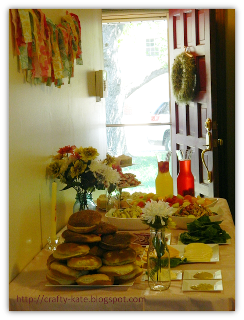 Crafty Kate: Baptism Luncheon Food Table