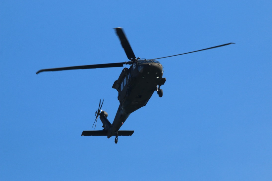 Michigan Exposures: A Blackhawk Flies Overhead