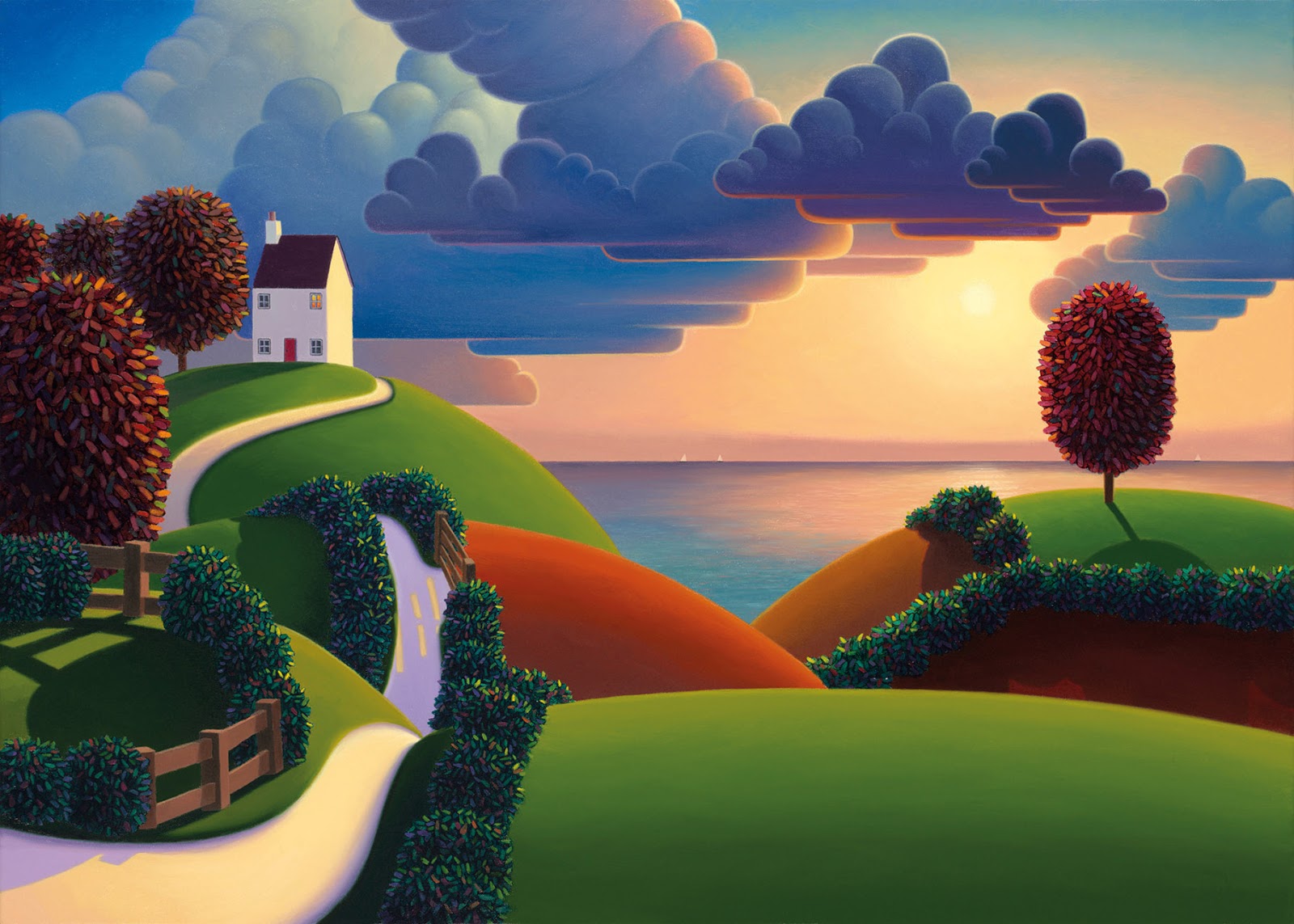 Paul Corfield, 1970 | Naïf Style Landscape painter | Tutt'Art ...