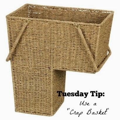 Organizing Plus 123: Tuesday Tip: Use a "Crap Basket"