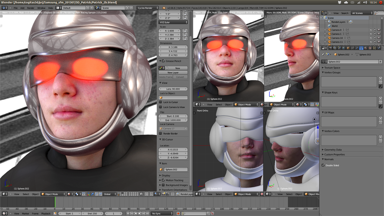 ATOR: Scanning a face in 3D with photos