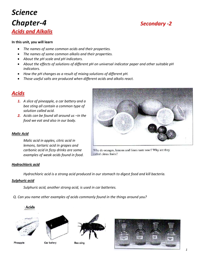 Secondary Two (Science notes and exercises): Science Chapter (4) Notes ...