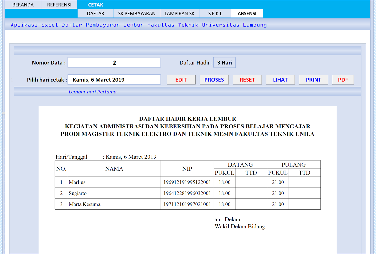 Aplikasi Excel Form Perhitungan Lembur - ExcelManiacs
