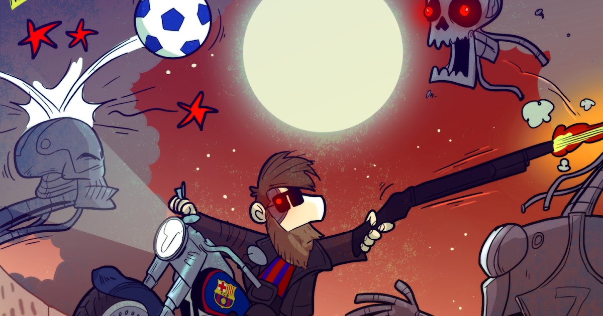Omar Momani cartoons: Messi is the football Terminator