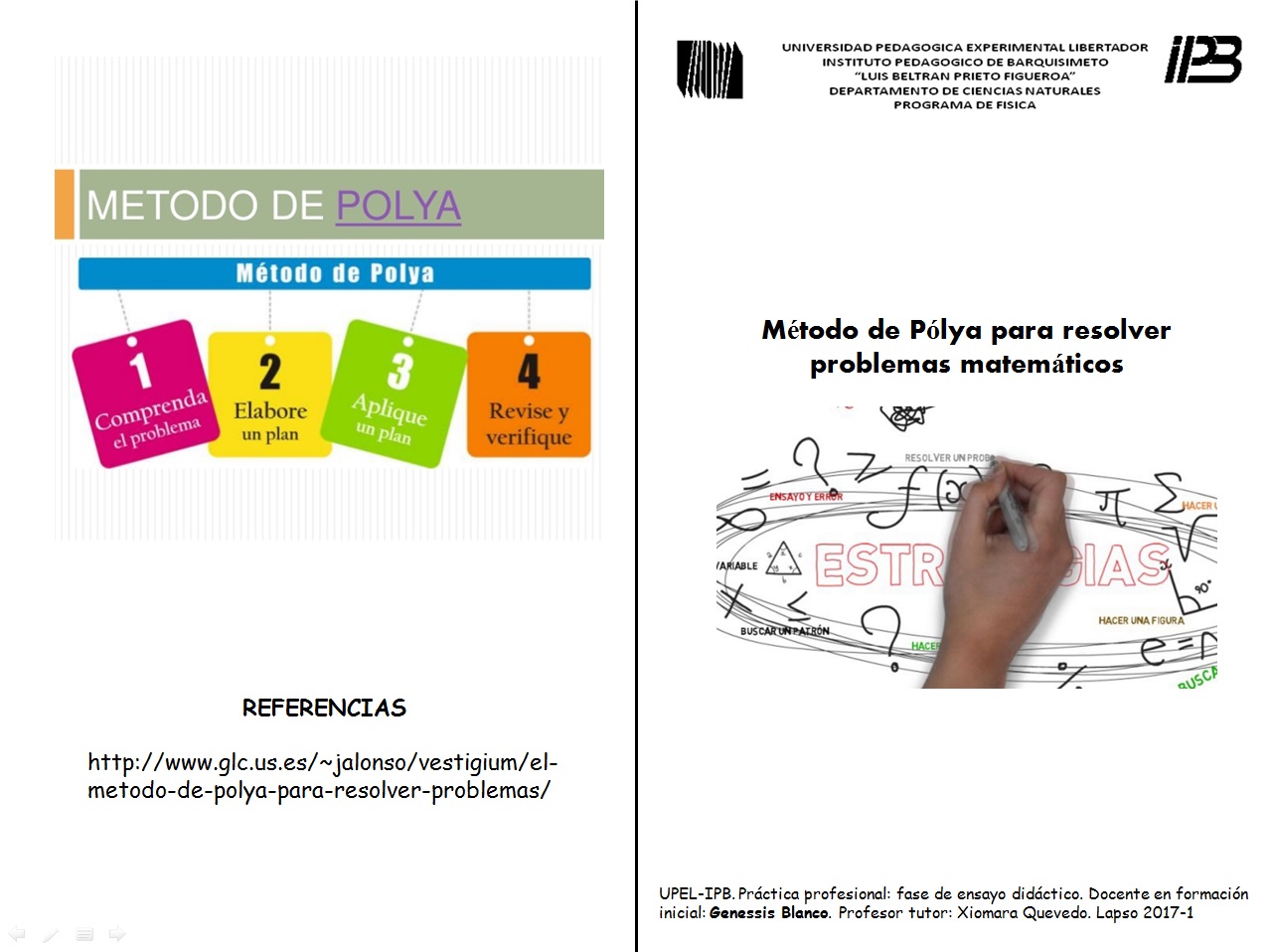 física de 3er año: Método Polya para resolución de problemas física de 3er año: Método Polya para resolución de problemas