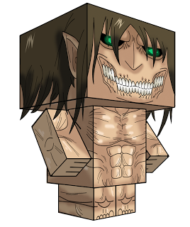 Attack on Titan - Eren Yeager Titan Papercraft Cubee | Papercraft ...