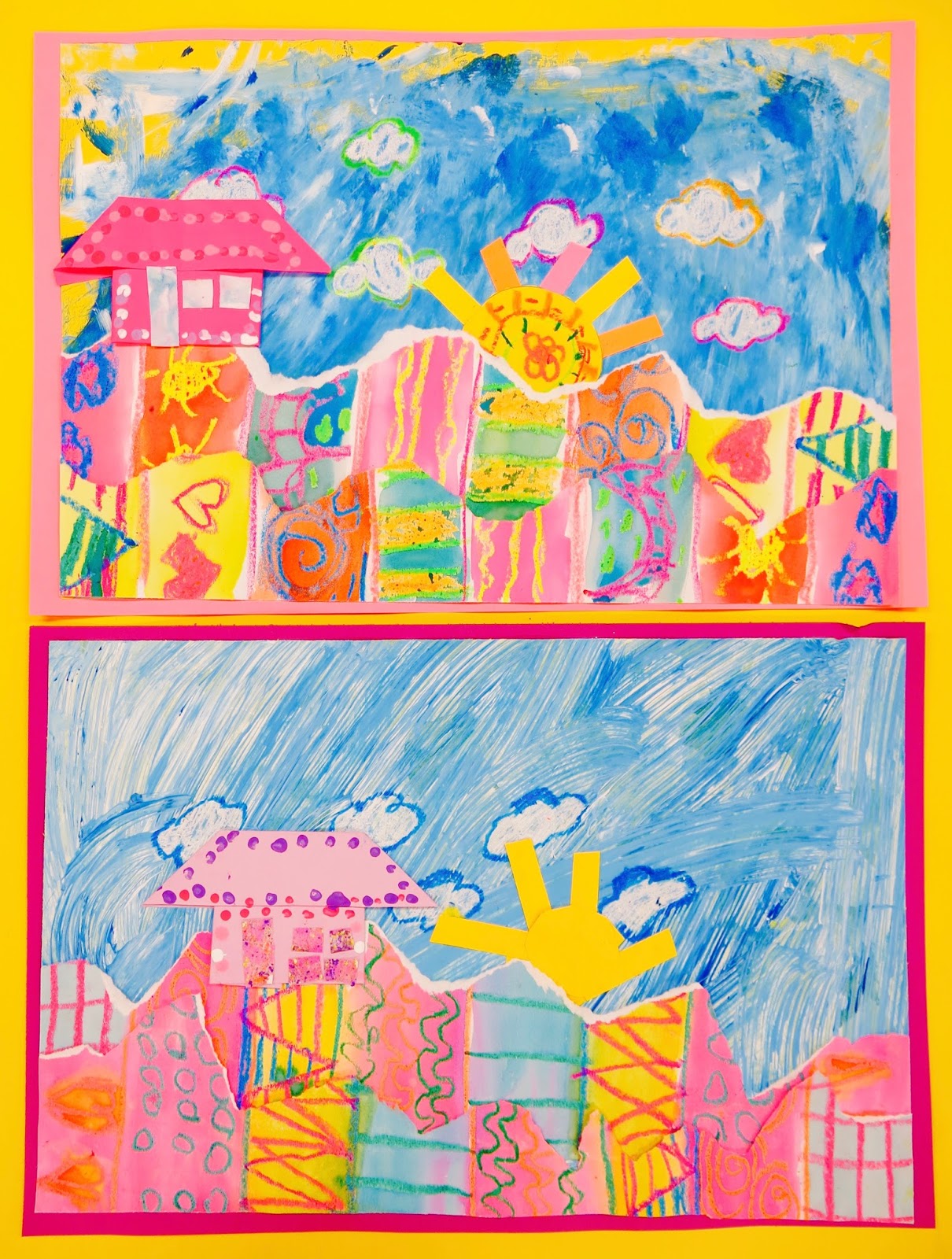 Cassie Stephens: In the Art Room: Collage Landscapes with First Grade